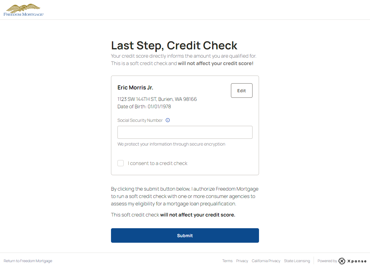 Prequalification Digital Mortgage Application - Eric M Creative