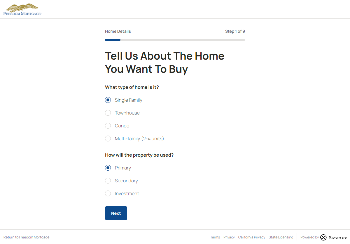 Prequalification Digital Mortgage Application - Eric M Creative